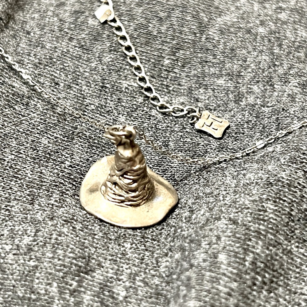 Harry Potter Sterling Silver Sorting Hat Pendant Neck… - Gem